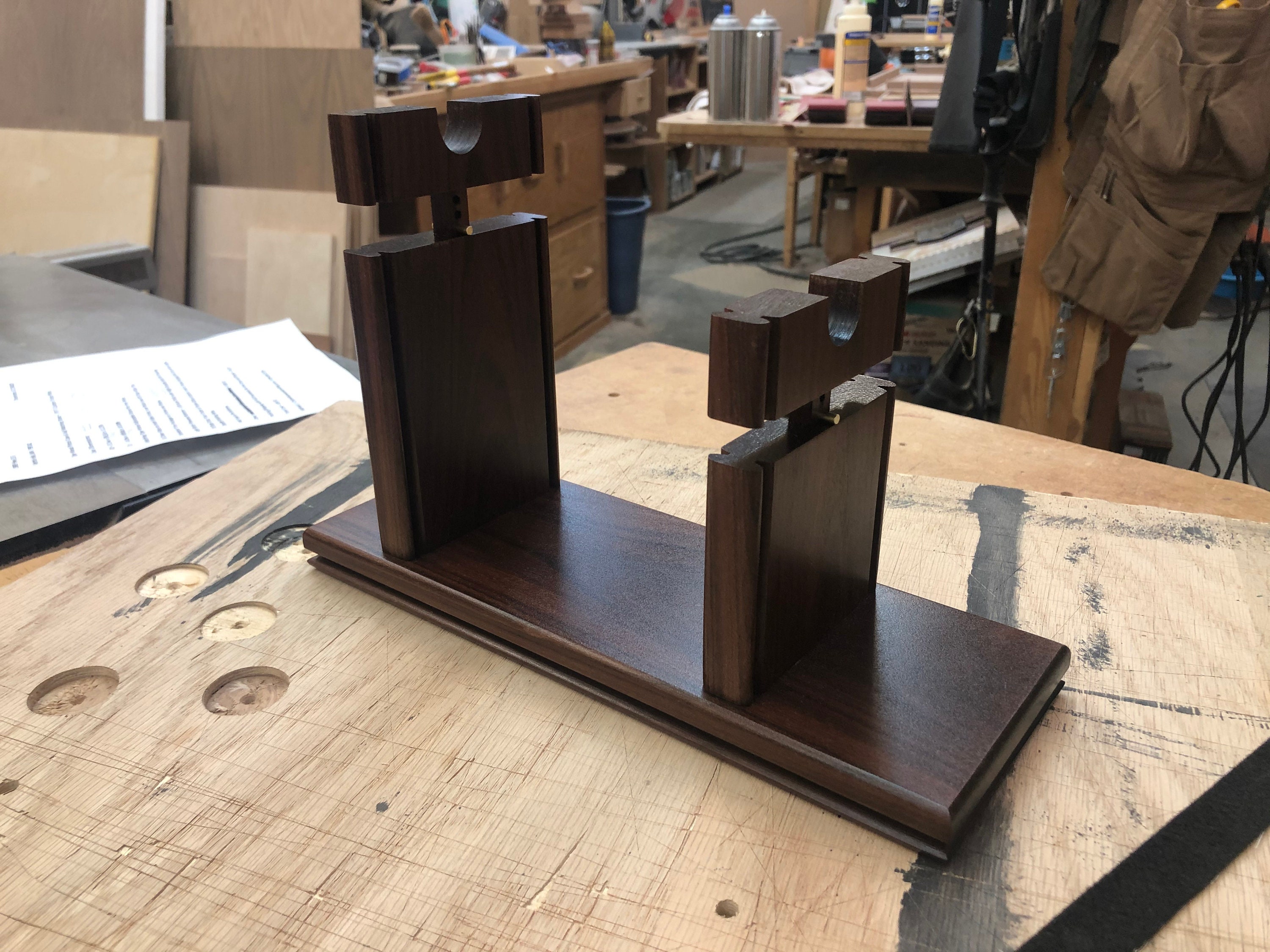 Adjustable Pistol Stand for S&W Revolvers Bolivian Rosewood Other Woods ...
