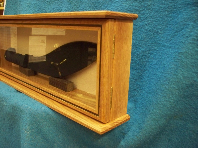 Wood and Glass Display Case for Knives, Swords, Short Rifles, Pistols ...