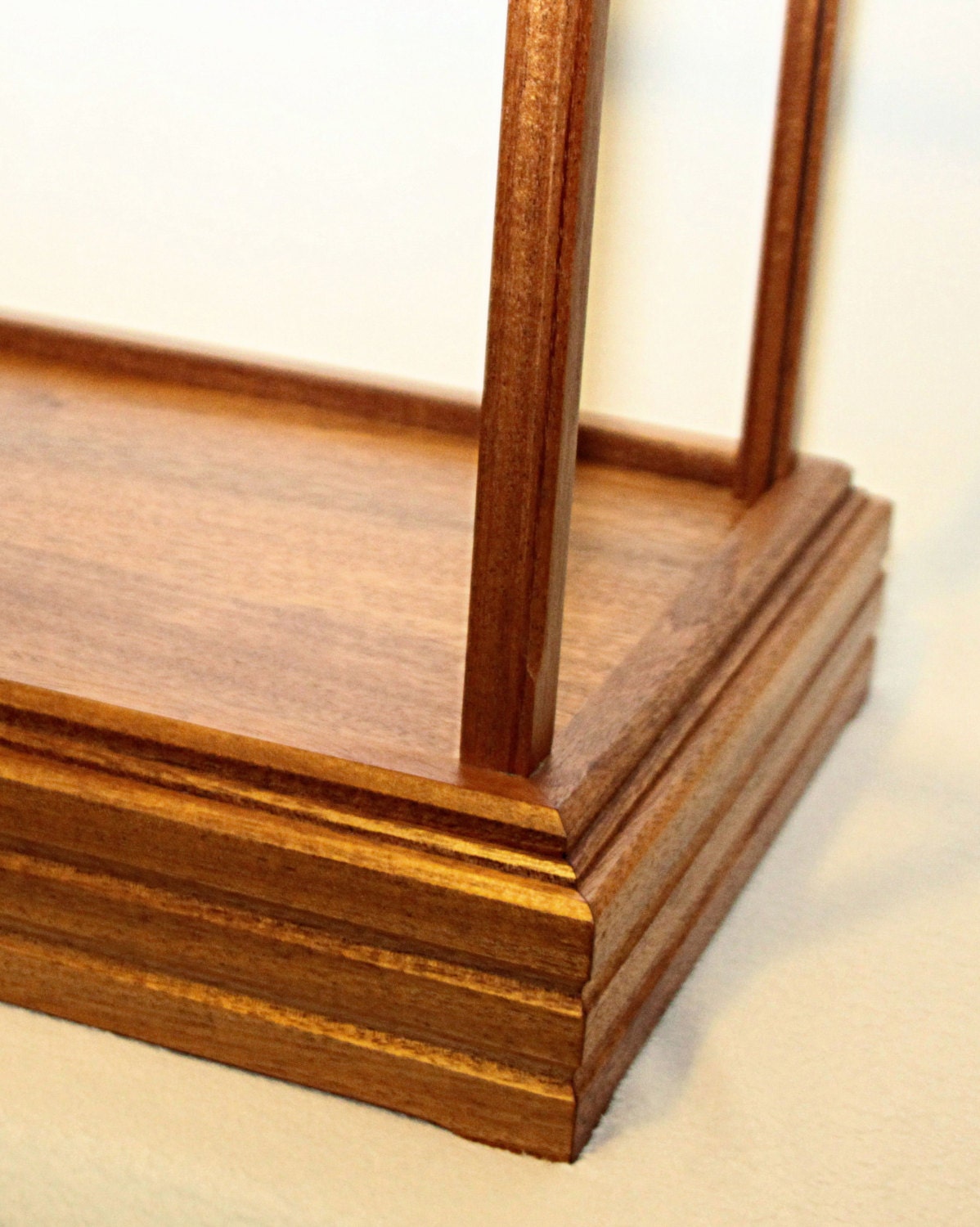 Wood and Glass Display Case - Mahogany, Options Also Available - Cherry ...