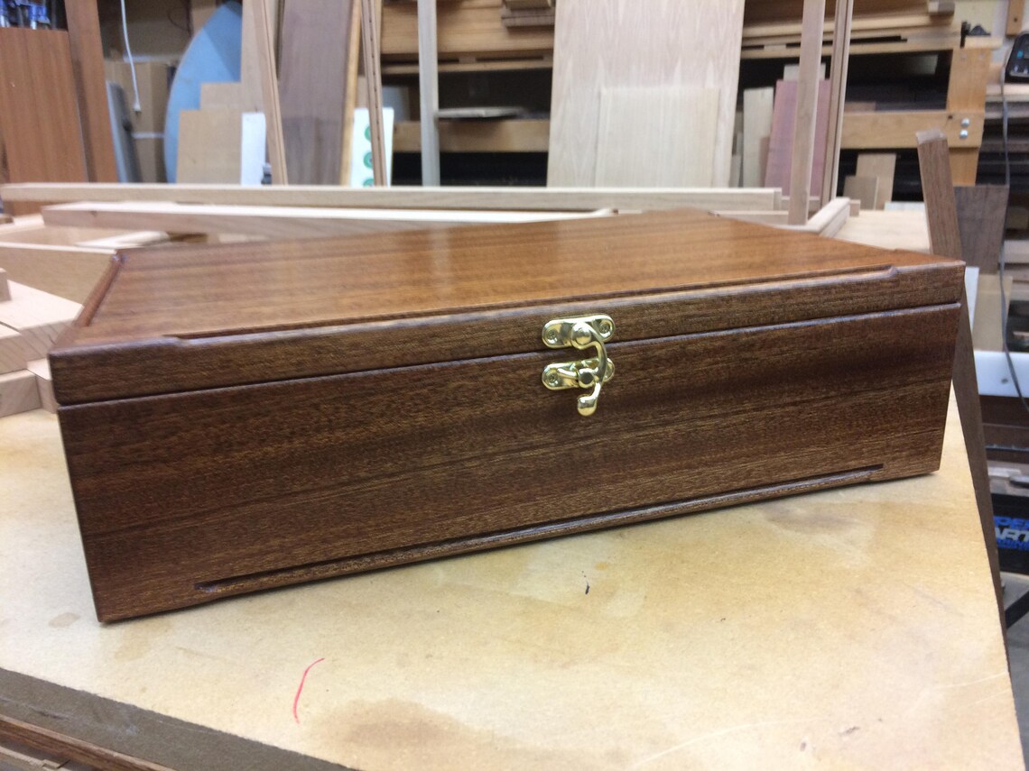 Pistol/gun Display Case Wood and Glass -sapele - (maple, Cherry, Walnut ...