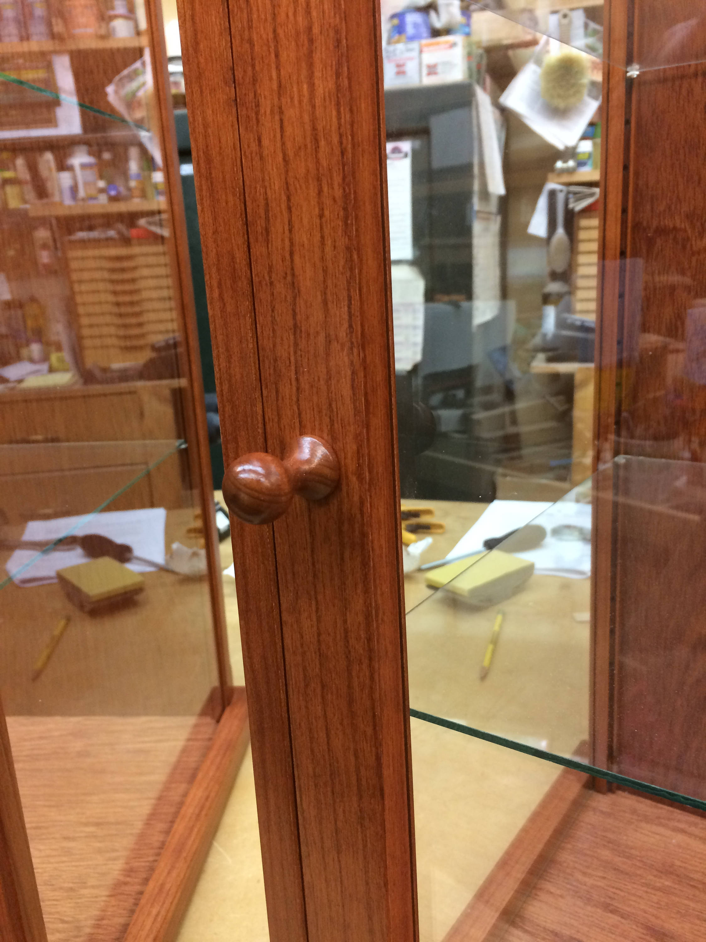 Wood and Glass Display Cases ( Matching Set of Two) for Collectables ...