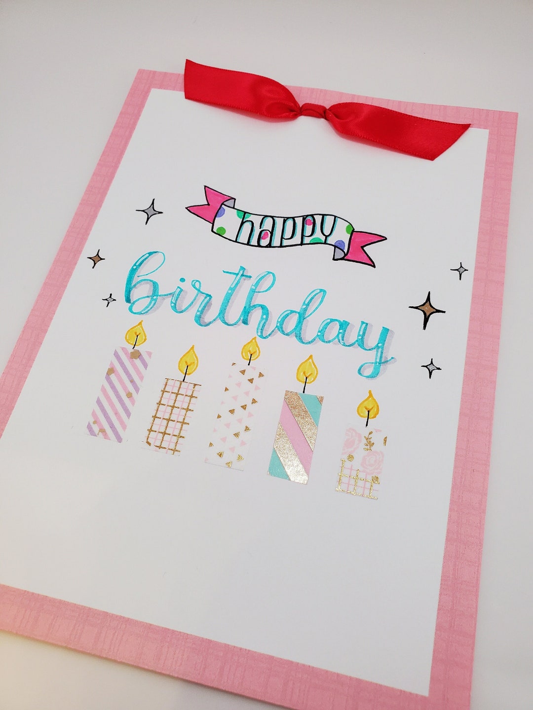 Hand Lettered Birthday Card, Calligraphy Birthday Card, Handmade Card ...