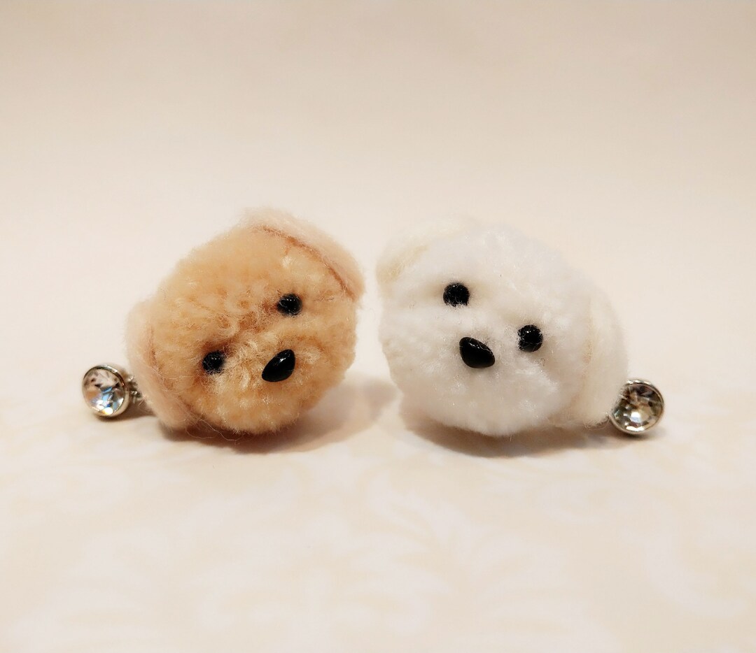 Needle Felted Toy Poodle Head Dust Plug, Needle Felted Poodle Cell ...