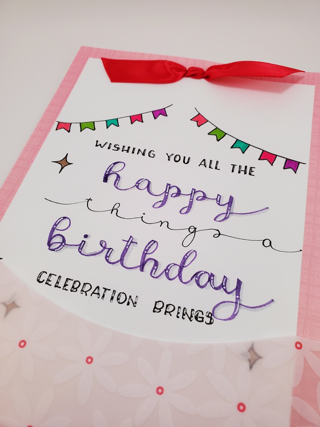Hand Lettered Birthday Card, Calligraphy Birthday Card, Handmade Card ...