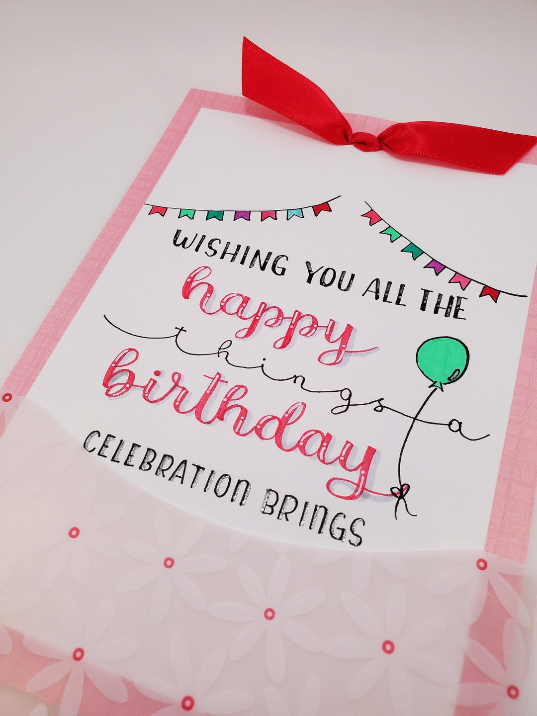 Hand Lettered Birthday Card, Calligraphy Birthday Card, Handmade Card ...
