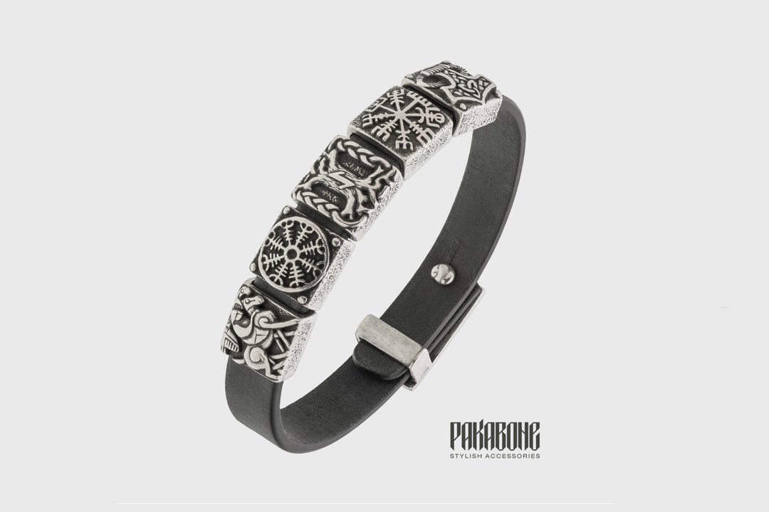 Viking Charm Bracelet - Charm is a Work of Art With Magical Symbols ...