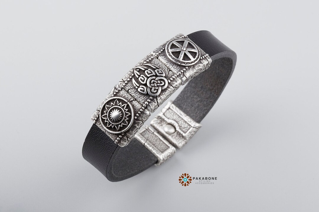 Slavic Bracelet Slavic Jewelry Paganism Bracelet With Bronze Charms ...