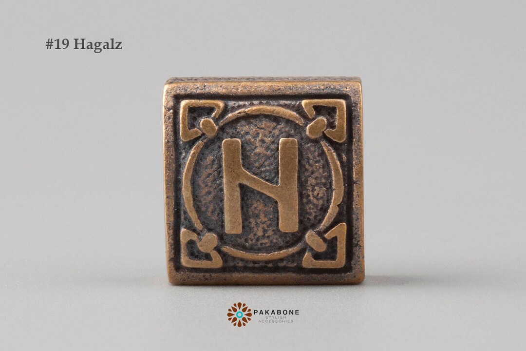 Hagalz Haglaz Rune Bronze Charm for Viking Bracelet Midgard Create ...