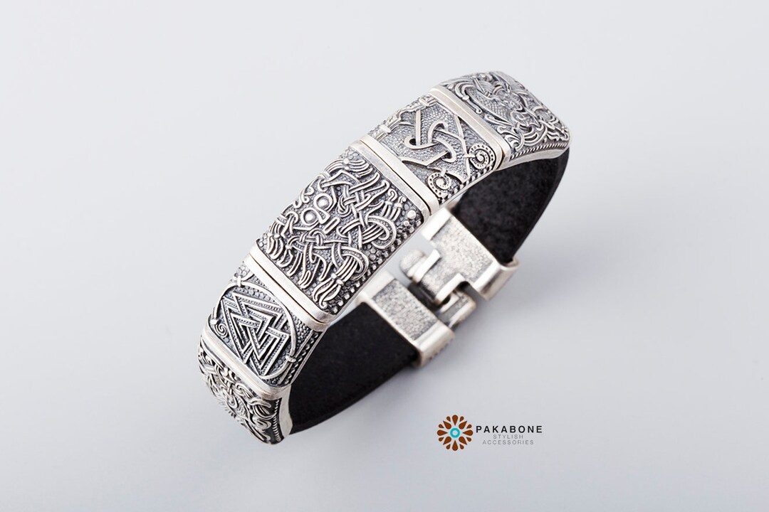 Viking Bracelet Mammen Style With Bronze Charms: Gullinkambi - Valknut ...