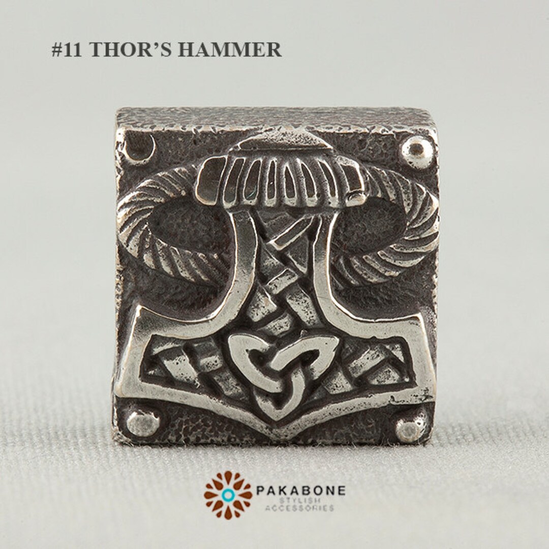 Thor's Hammer Sterling Silver Charm for Viking Bracelet Midgard ...