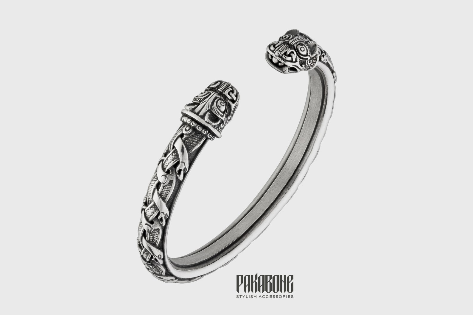 Viking Bracelet Jellinge Style With Dragon's Head - Etsy