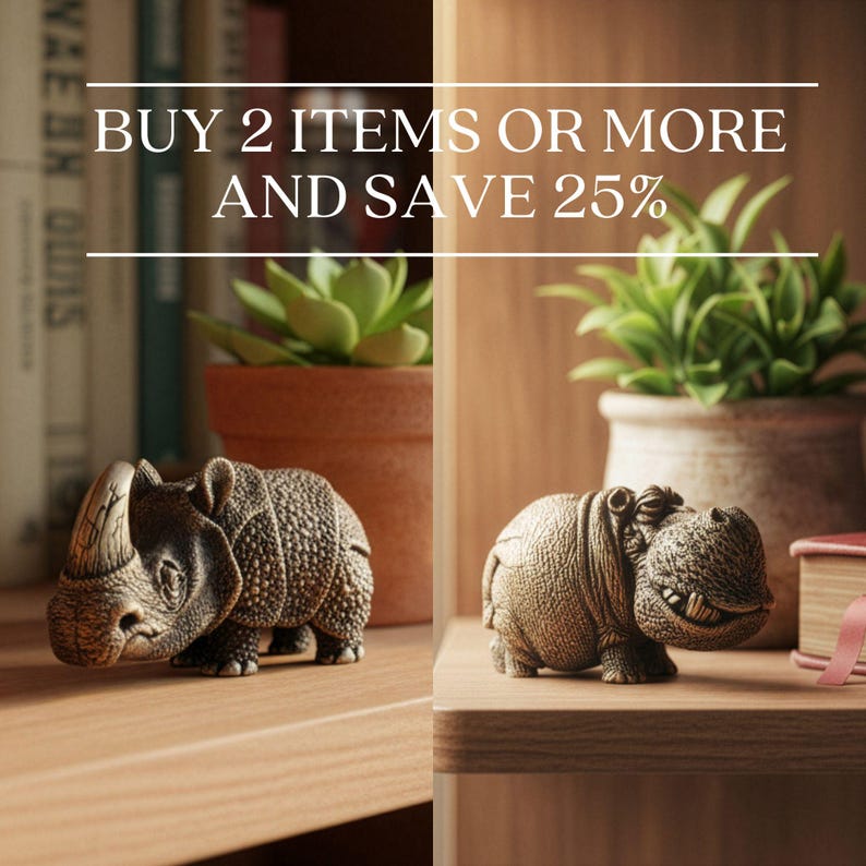 Bronze Hippo Figurine, Miniature Hippopotamus Sculpture, Collectible ...