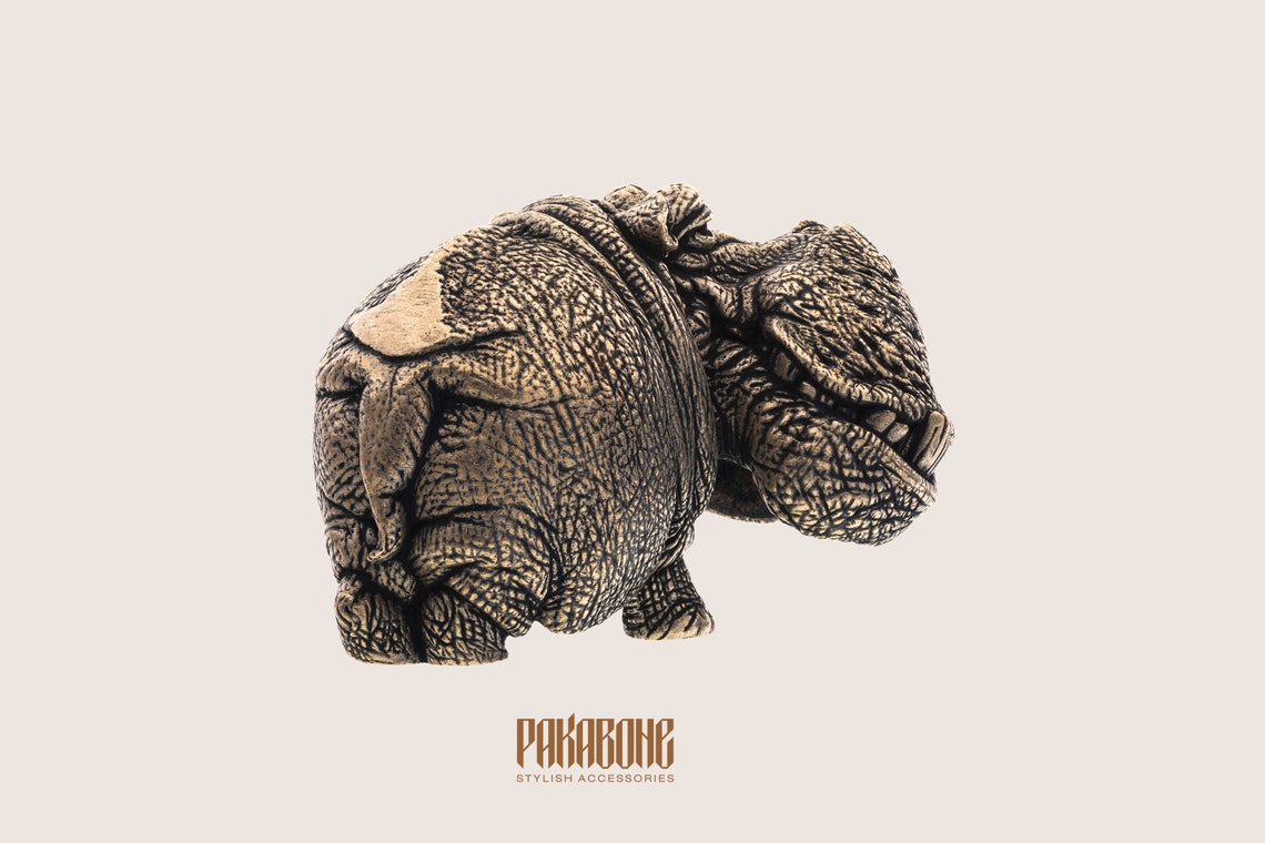 Bronze Miniature Hippopotamus Bronze Figurine Hippo | Etsy