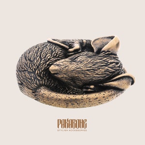 Bronze Miniature Sleeping Mouse Brass Animal Sculpture Mouse ...