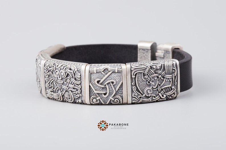 Viking Bracelet Mammen Style With Bronze Charms: Gullinkambi - Etsy