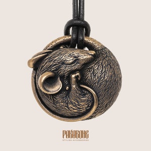 Bronze Miniature Sleeping Mouse Brass Animal Sculpture Mouse ...
