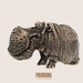 Bronze Miniature Hippopotamus Bronze Figurine Hippo - Etsy