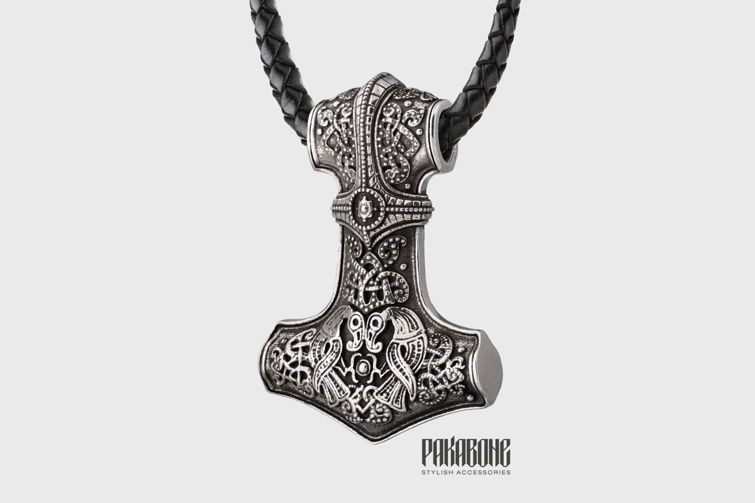 Mjolnir Pendant - Viking Jewelry - Thor's Hammer Necklace - Norse ...
