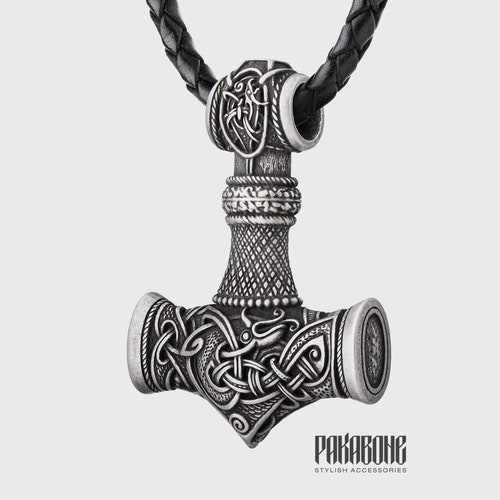 Viking Mjolnir Necklace Thor's Hammer Pendant Personalized - Etsy