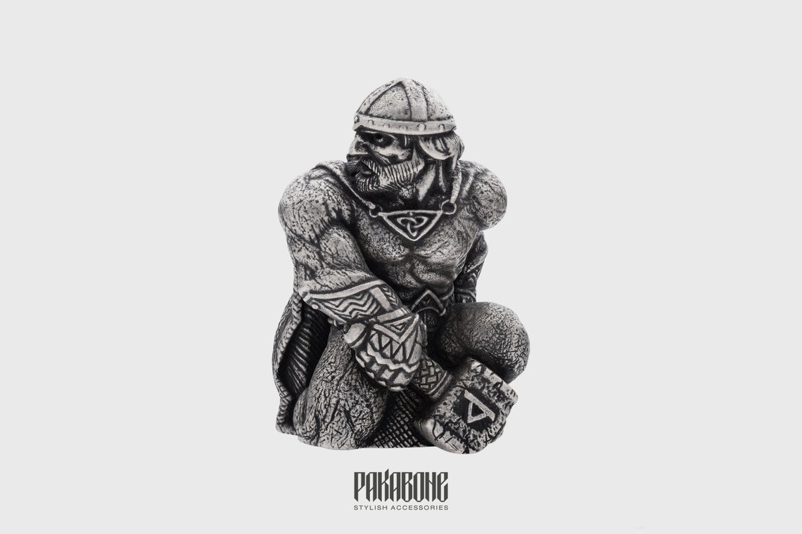 Thor Bronze Figurine With Hammer Thor Statue With Mjolnir - Etsy