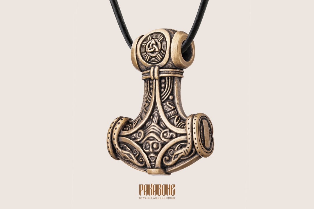 Mjolnir Pendant - Mjolnir Necklace for Men Women - Viking Jewelry ...