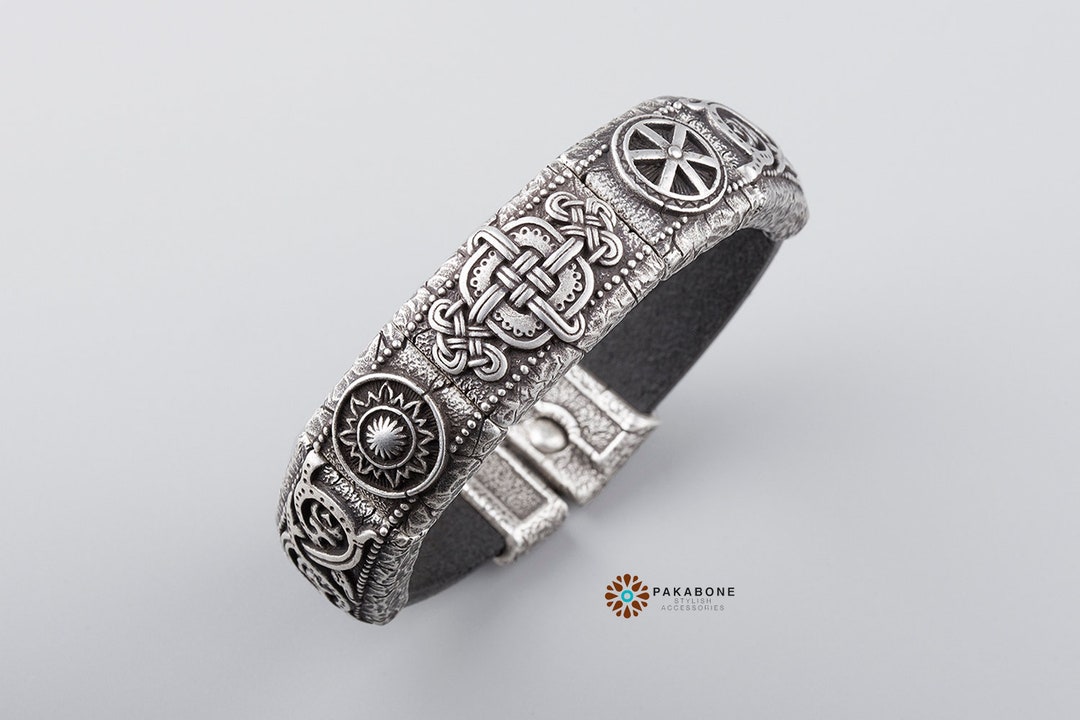 Slavic Bracelet Slavic Jewelry Paganism Bracelet With Bronze Charms ...