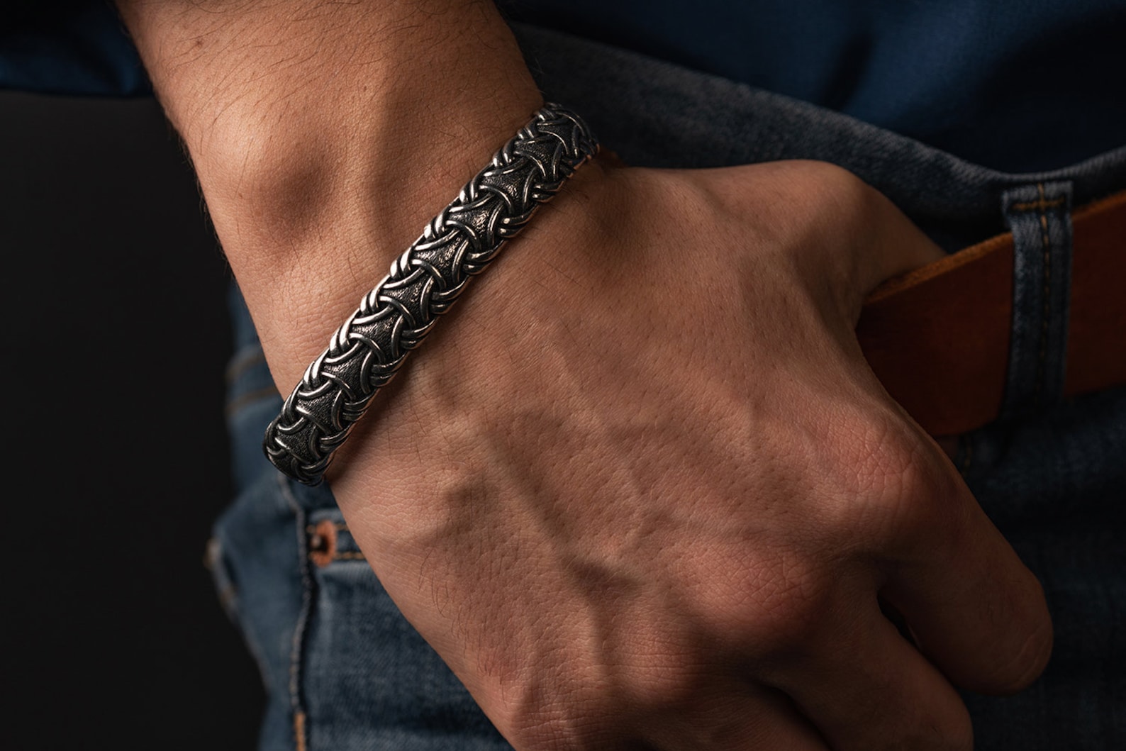 Viking Arm Ring With Traditional Scandinavian Pattern - Etsy