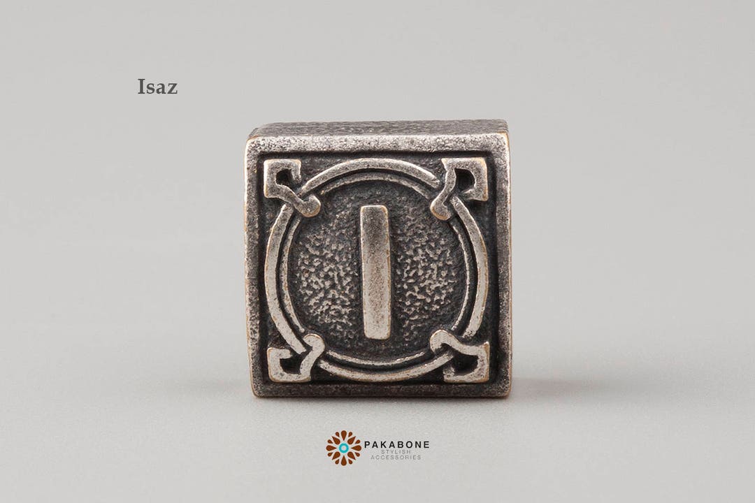 Isa Isaz Rune Silver-plated Bronze Charm for Viking Bracelet - Etsy