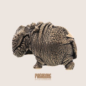 Bronze Miniature Hippopotamus Bronze Figurine Hippo collectible ...