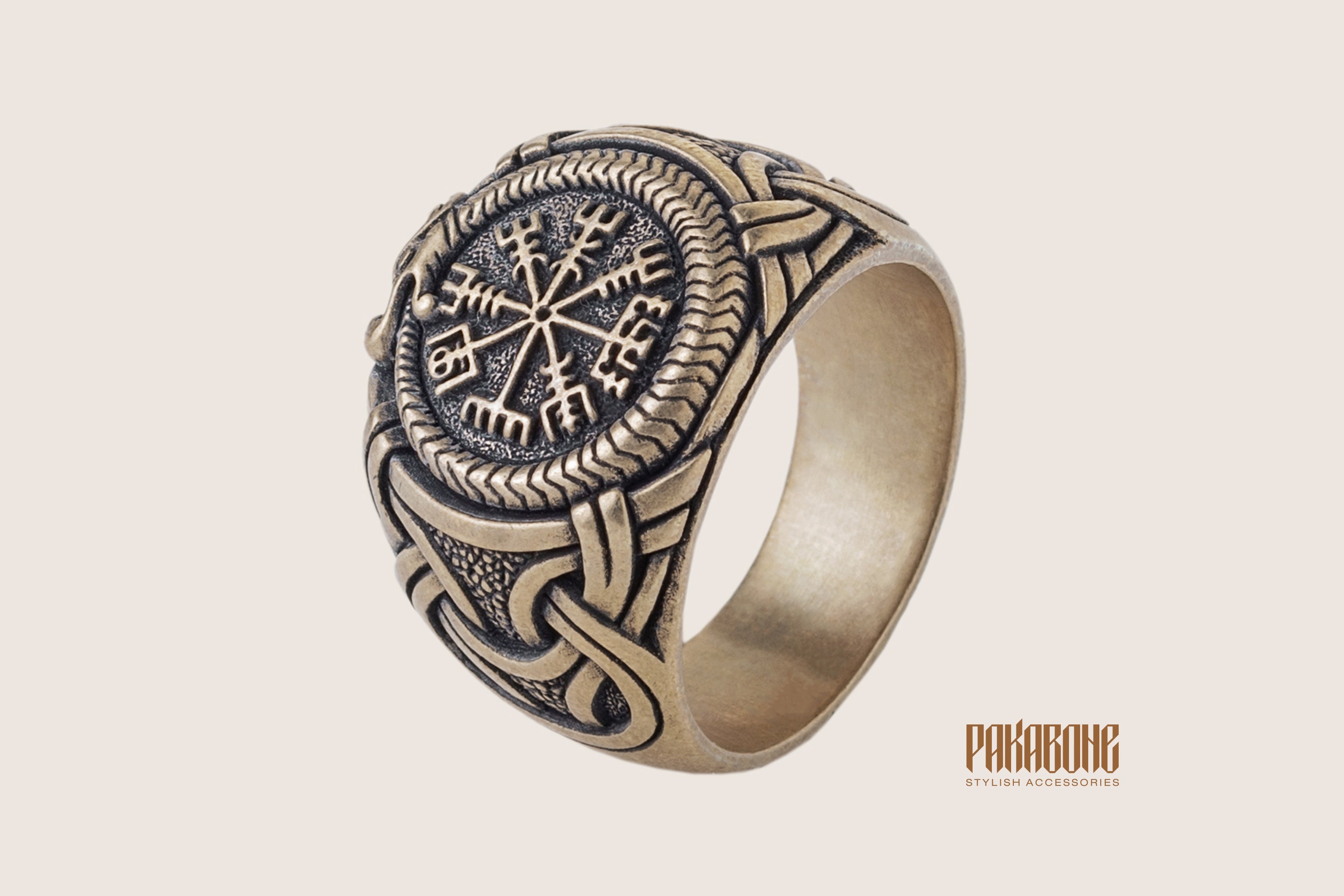 Norse Ring, High Rectangle Ring, Enamel Ring, Square Ring ...