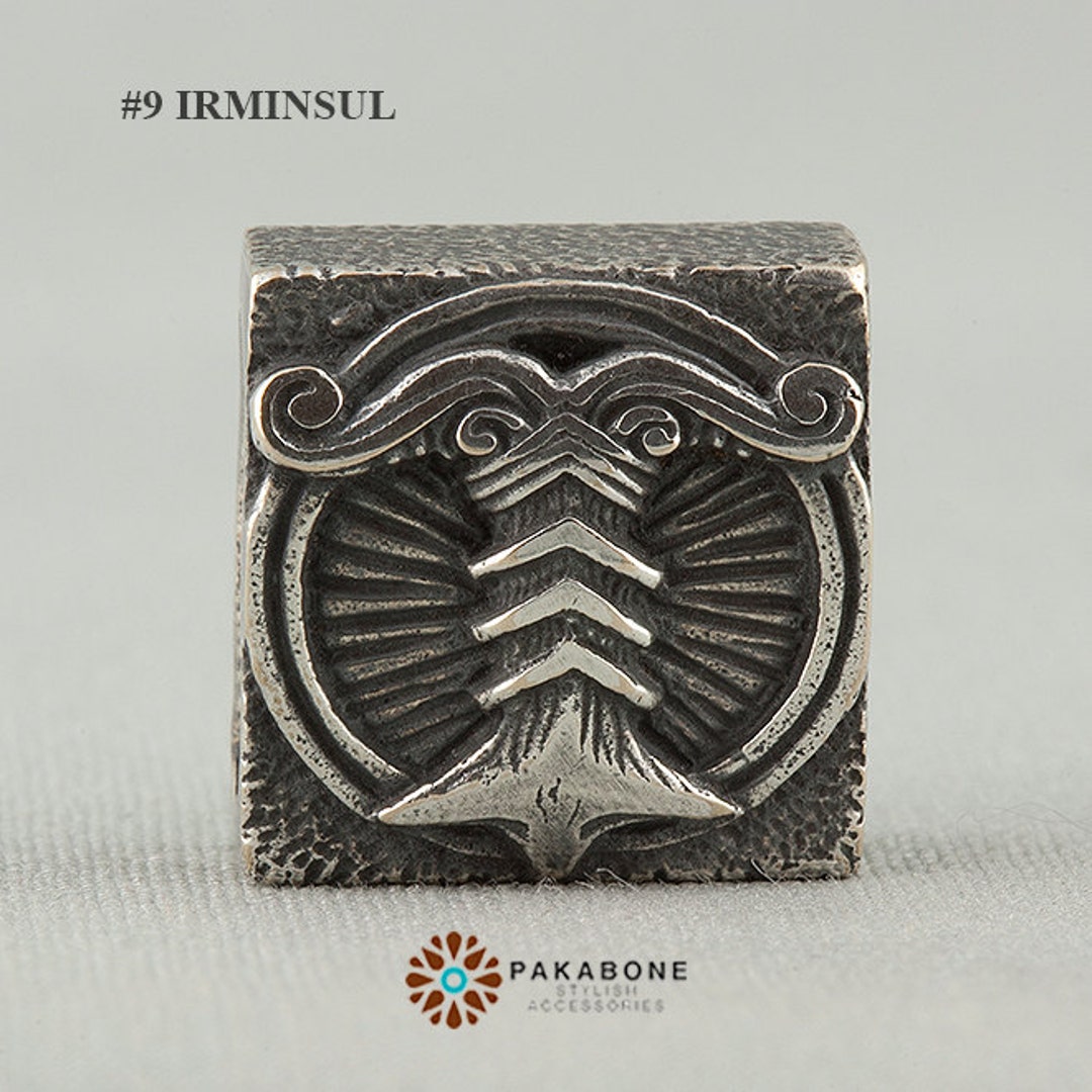 Irminsul Charm in Silver Plated Bronze for Midgard Viking Bracelet ...