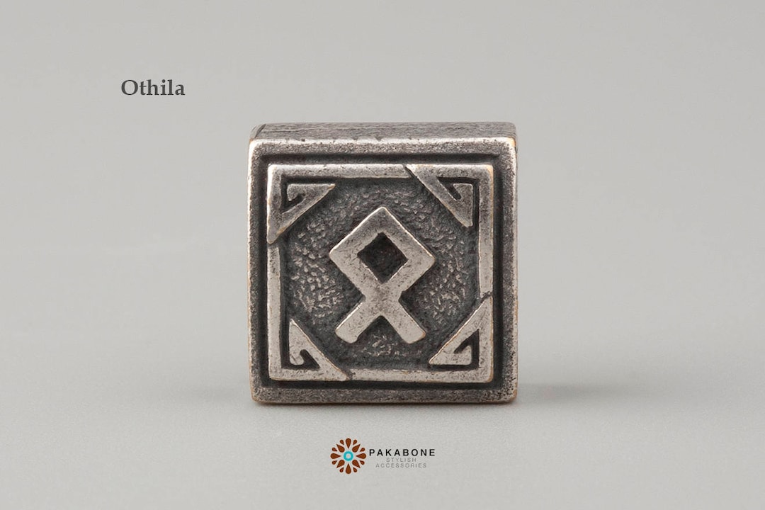 Othila Odal Rune Silver-plated Bronze Charm for Viking - Etsy
