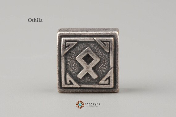 Othila Odal Rune Silver-plated Bronze Charm for Viking | Etsy