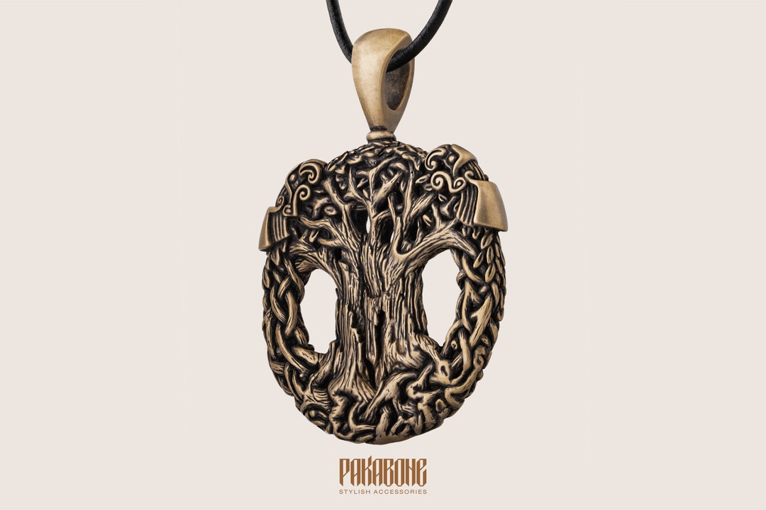 Viking Pendant Yggdrasil - Norse Necklace Ash Tree - Viking Jewelry ...