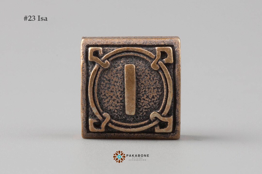 Isa Isaz Rune Bronze Charm for Viking Bracelet Midgard Create - Etsy