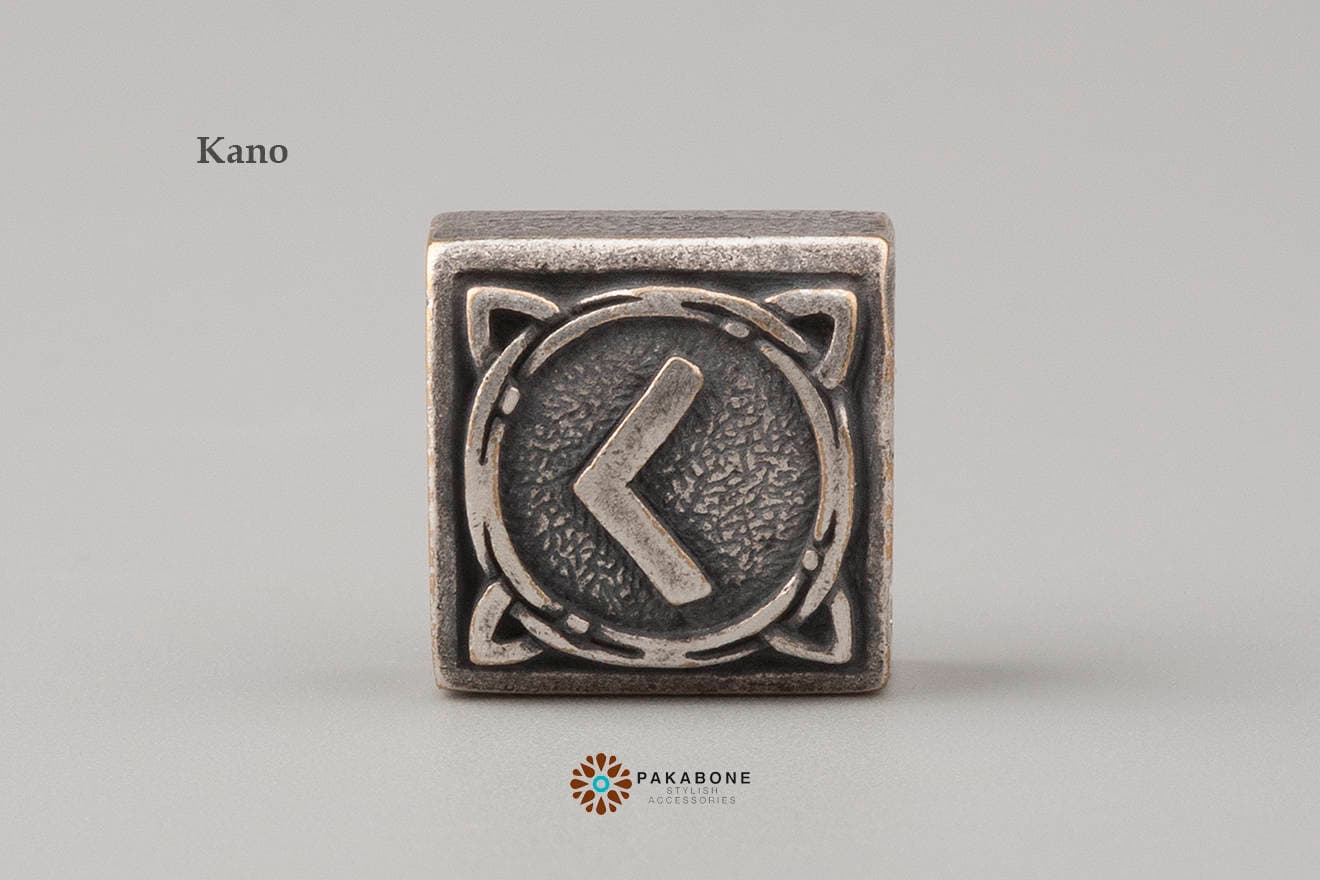 Kaunan Kano Rune Silver-plated Bronze Charm for Viking - Etsy Singapore