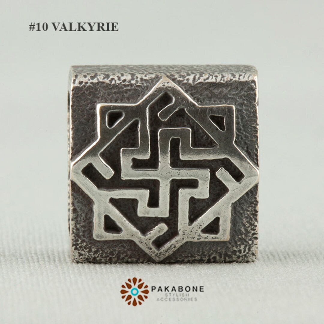 Valkyrie Silver-plated Bronze Charm for Viking Bracelet Midgard ...