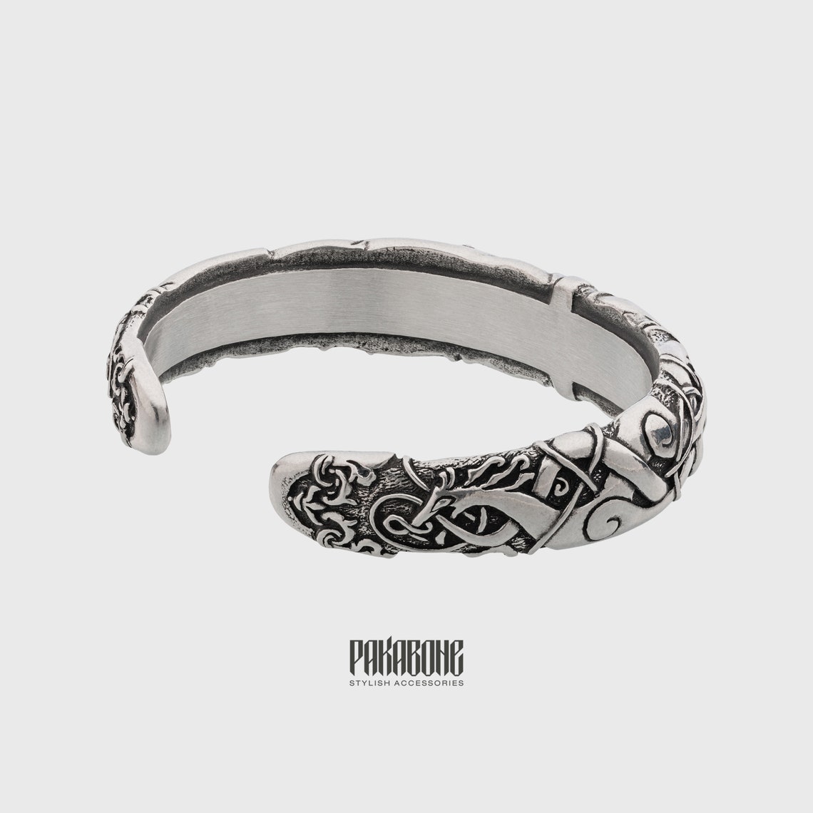 Viking Bracelet Urnes Style Norse Metal Arm Ring - Etsy