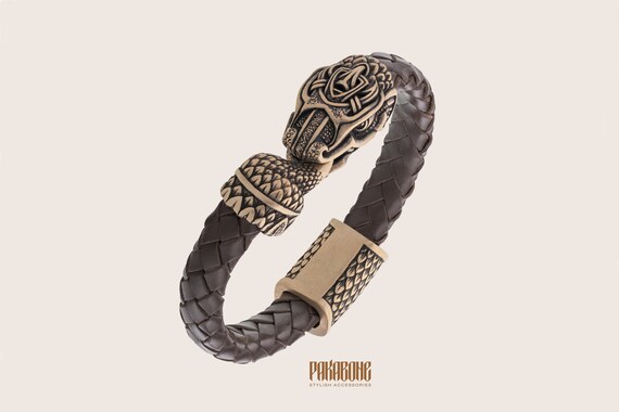 Viking Bracelet Jormungandr Wristband Ouroboros Norse Armband - Etsy