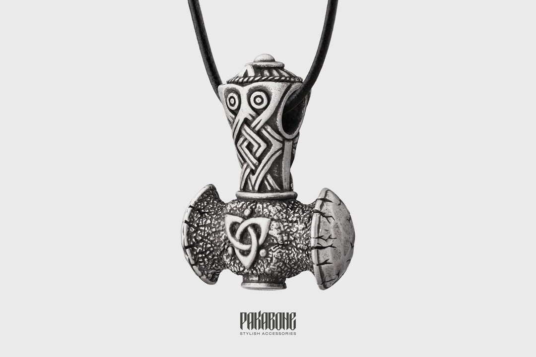 Mjolnir Pendant - Mjolnir Necklace Men Women - Viking Jewelry - Thor's ...