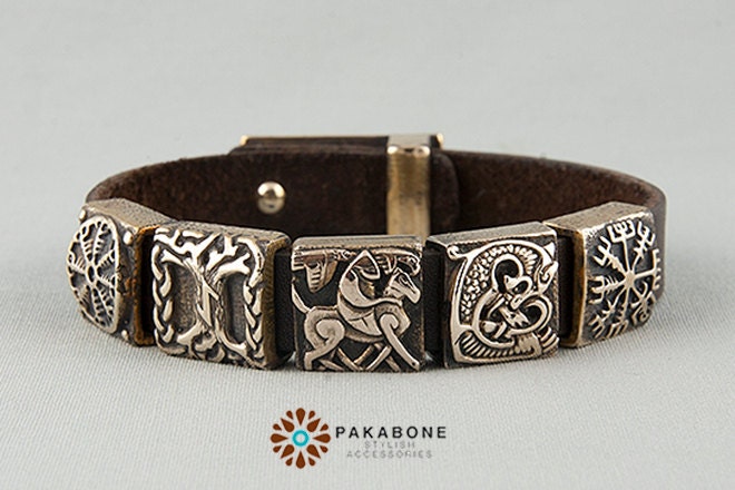 Fenrir Bronze Charm for Viking Bracelet Midgard - Create Yourself ...