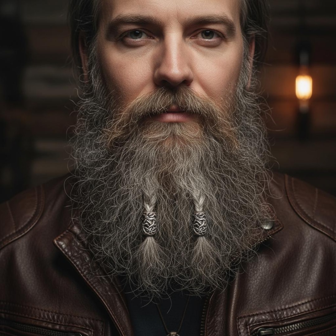 Viking Beard Bead for Men, Norse Hair Beads Bronze Silver, Yggdrasil ...