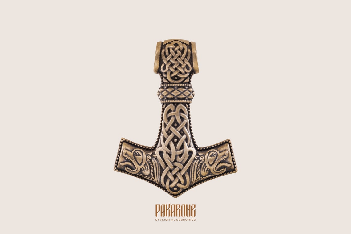 Mjolnir Pendant Size Extra Large - Necklace Mjolnir - Viking Jewelry ...