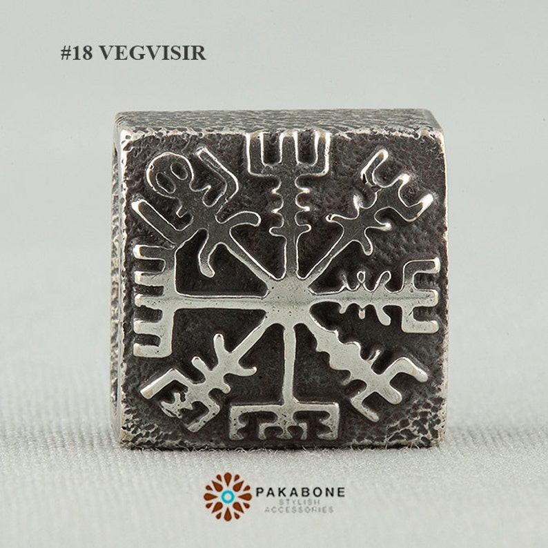 Vegvisir Silver-plated Bronze or Sterling Silver Charm for Viking ...