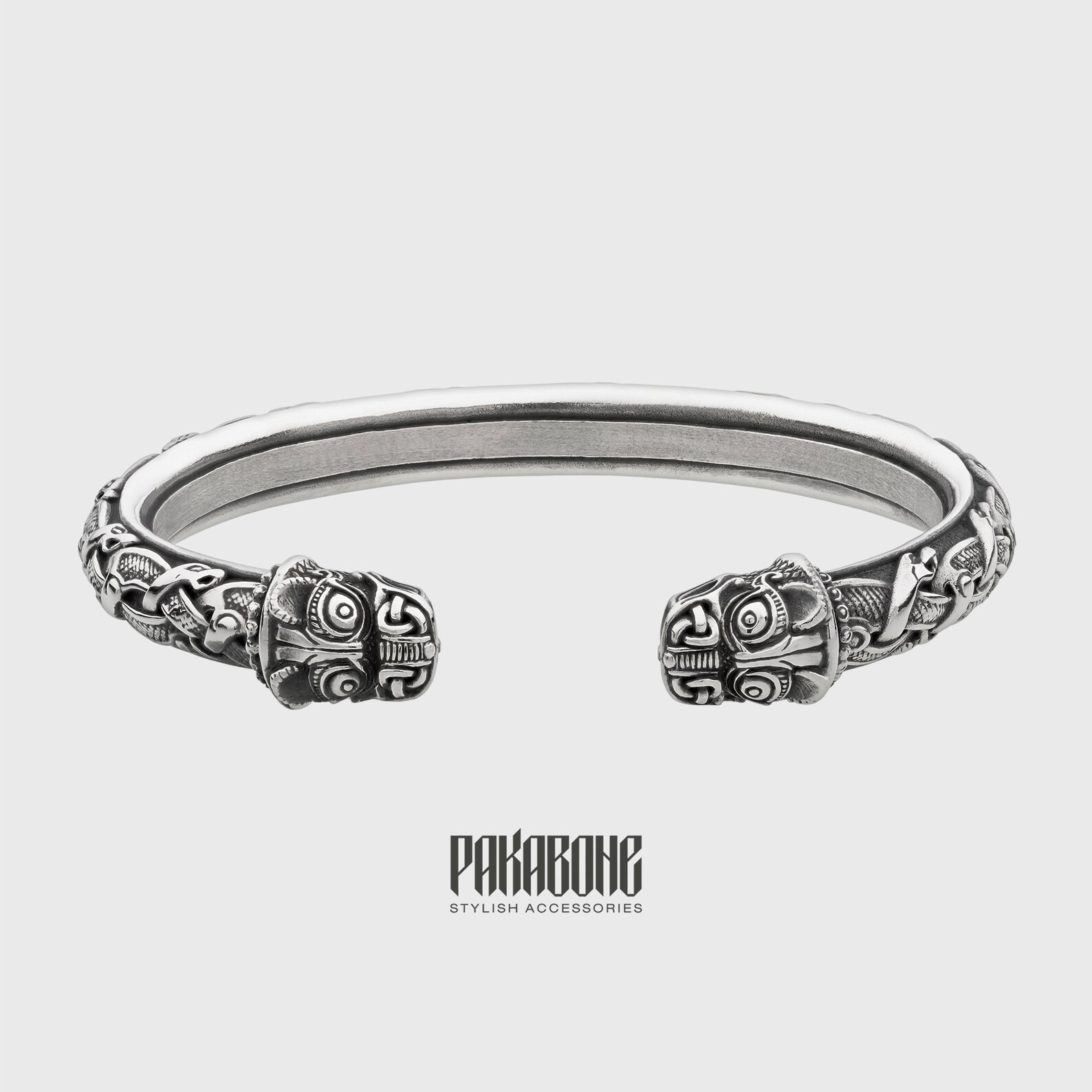 Viking Bracelet Jellinge Style With Dragon's Head - Etsy