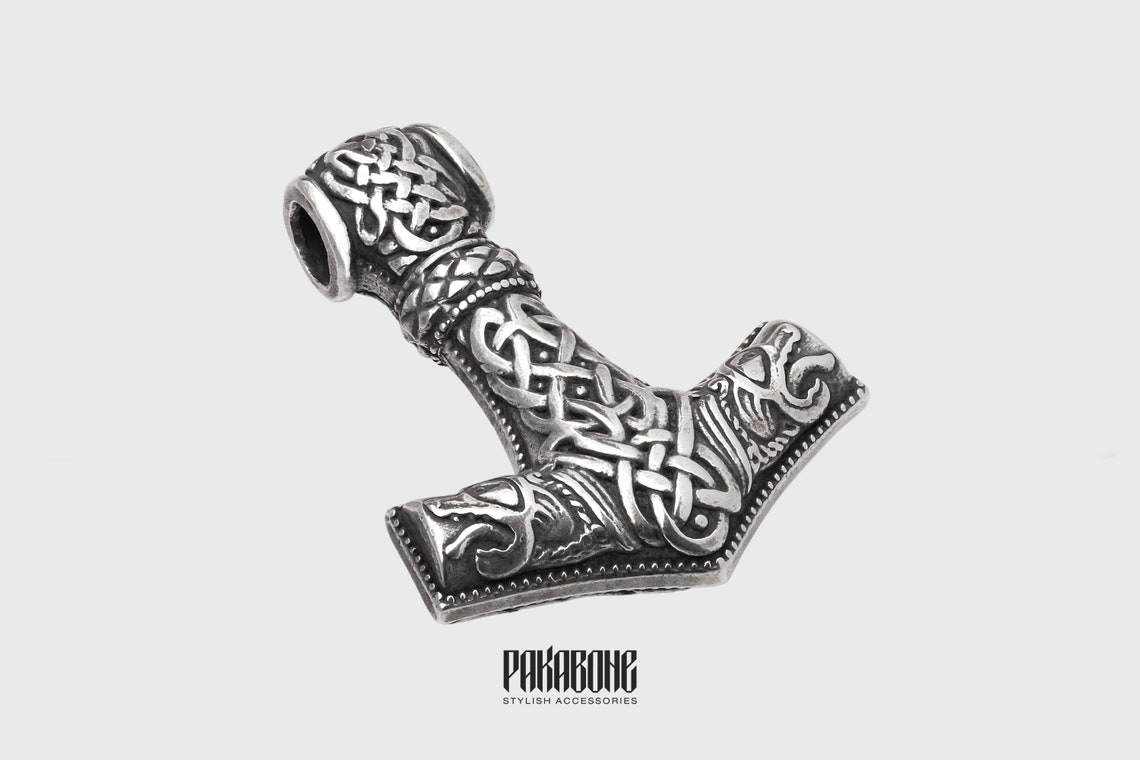 Mjolnir Pendant - Mjolnir Necklace - Thor's Hammer Necklace - Norse ...