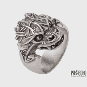 Viking Ring Jörmungandr Jormungand Midgard Serpent Norse Style - Etsy