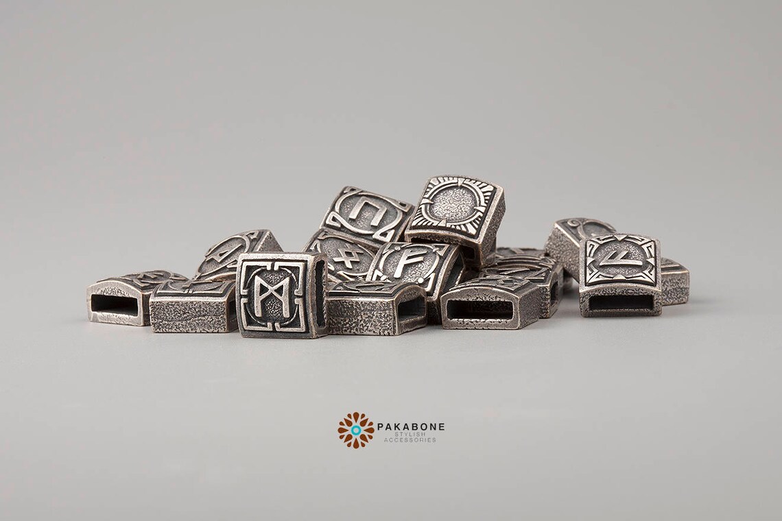 Naudiz Nautith Rune Silver-plated Bronze Charm for Viking - Etsy