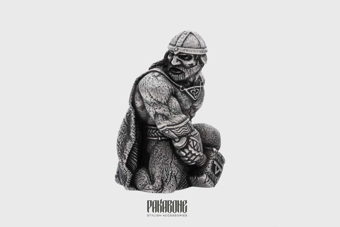 Thor Bronze Figurine With Hammer Thor Statue With Mjolnir - Etsy