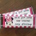 Minnie Mouse Candy Bar Labels, Pink Minnie Mouse Hershey Candy Bar ...